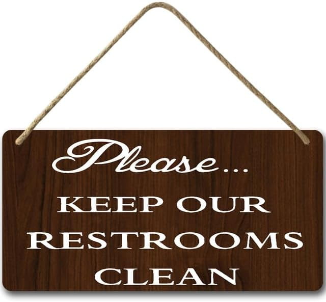 6x12 IN Funny Bathroom Wood Signs, Bathroom Decor Modern Farmhouse Home ...