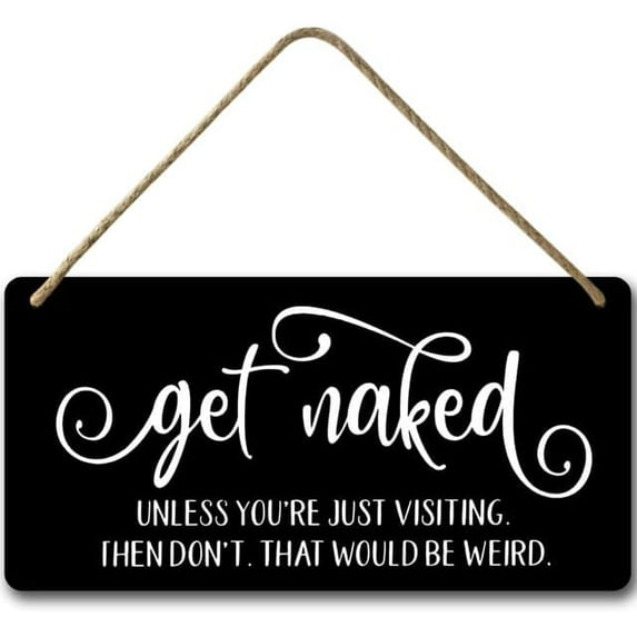 6x12 IN Hanging Bathroom Wood Decor Sign,Funny Bathroom Sign Decorative ...
