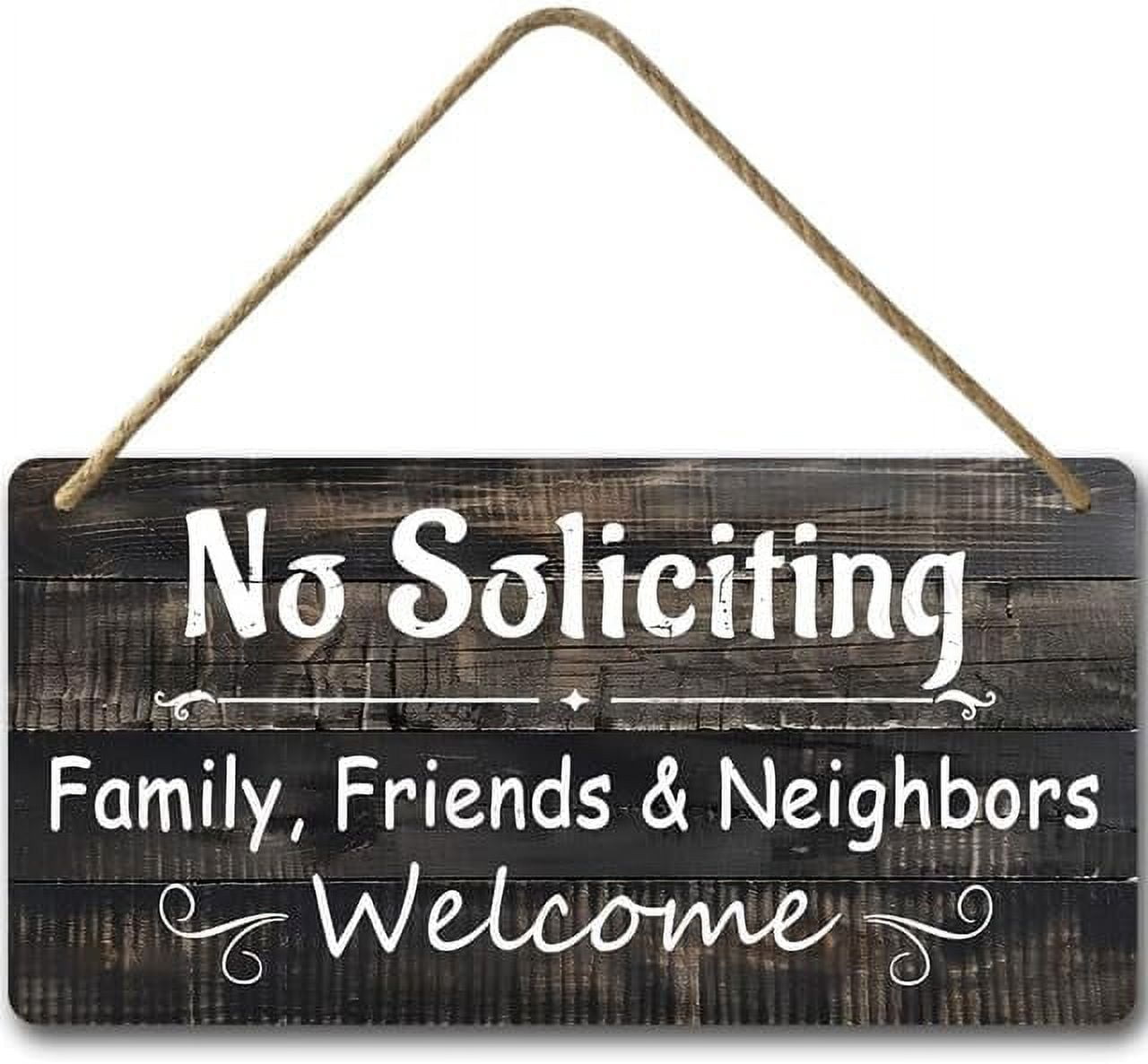 6x12 IN No Soliciting quote Sign,Funny Rustic Wooden Front Door Sign ...