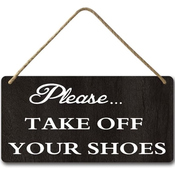 6x12 IN Please Take Off Your Shoes Wood Sign,Cute and Rustic Country ...