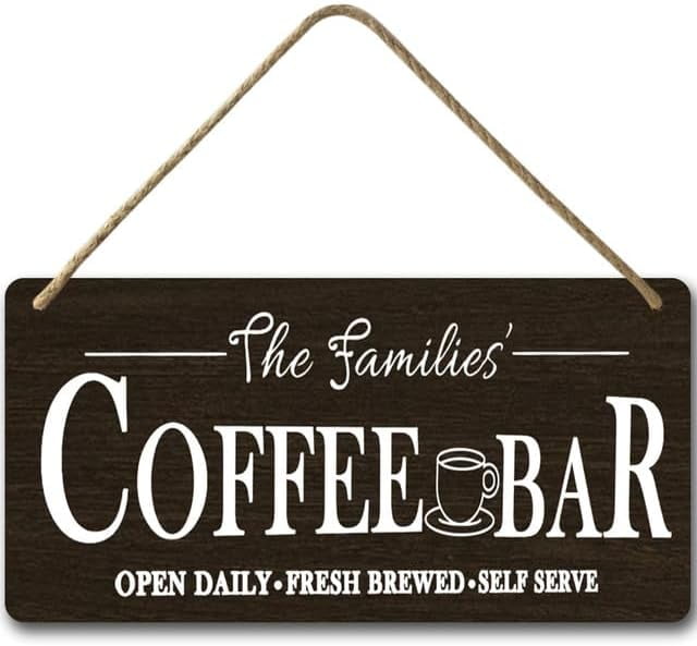 6x12 IN Retro Coffee Bar Wall Plaques Wine Bar Décor Sign,Farmhouse ...