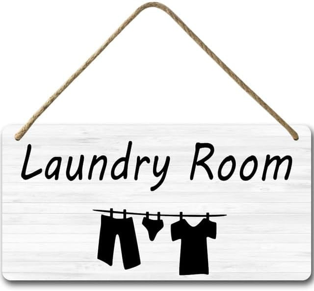 6x12 IN Rustic Farmhouse Laundry Signs,Rustic Wood Laundry Room Sign ...