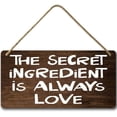 6x12 IN The Secret Ingredient is Always Love Wooden Sign,Kitchen Sign ...