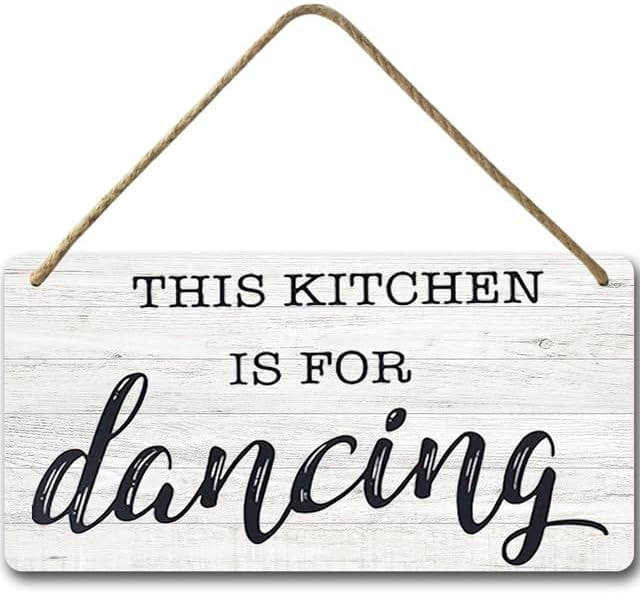 6x12 IN This Kitchen is for Dancing Funny Kicthen Signs,Rustic Wood ...