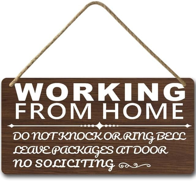 6x12 IN Working from Home Sign Do Not Knock Disturb Sign,Farmhouse Room ...