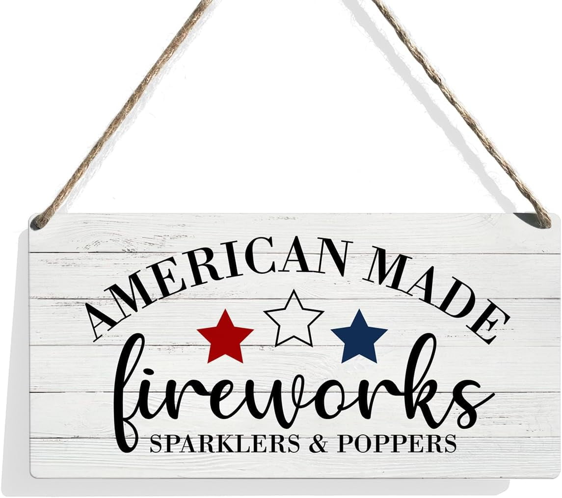 6x12 Inch American Made Fireworks Wooden Rustic Signs Home Wall Decor ...