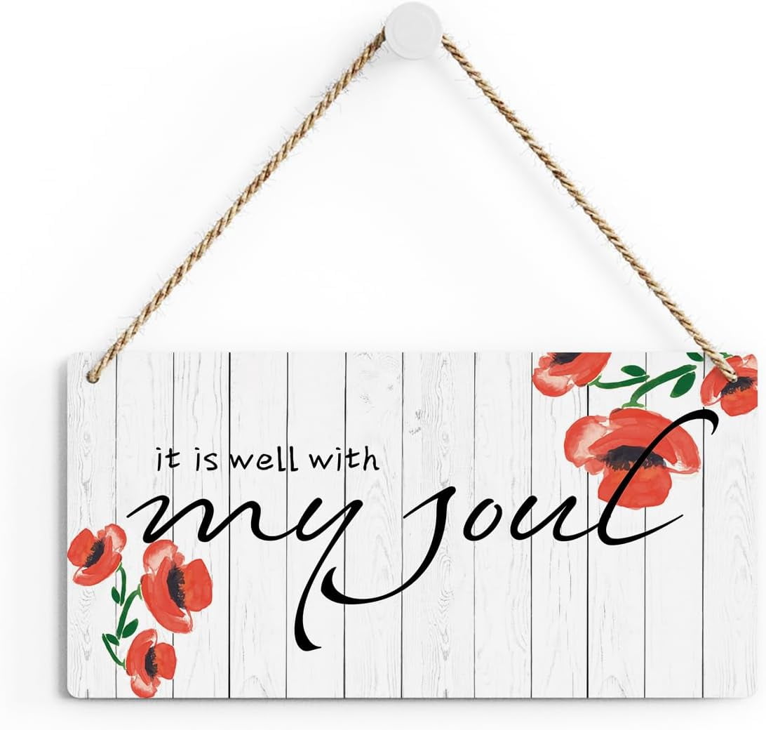 6x12 Inch Christian Rustic It Is Well With My Soul Bible Verse Wood ...