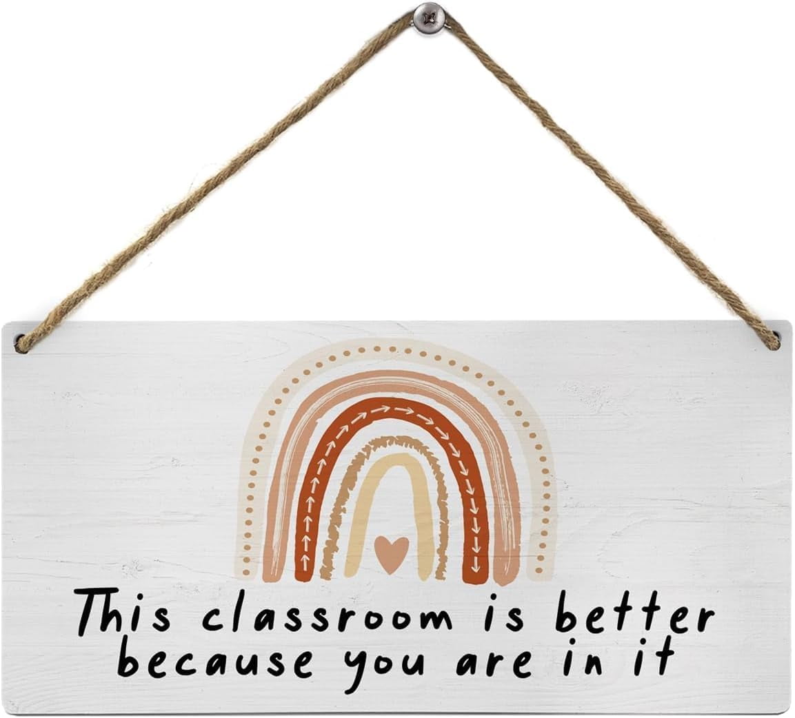 6x12 Inch Classroom Wood Wall Hanging Tags,This Classroom Is Better ...