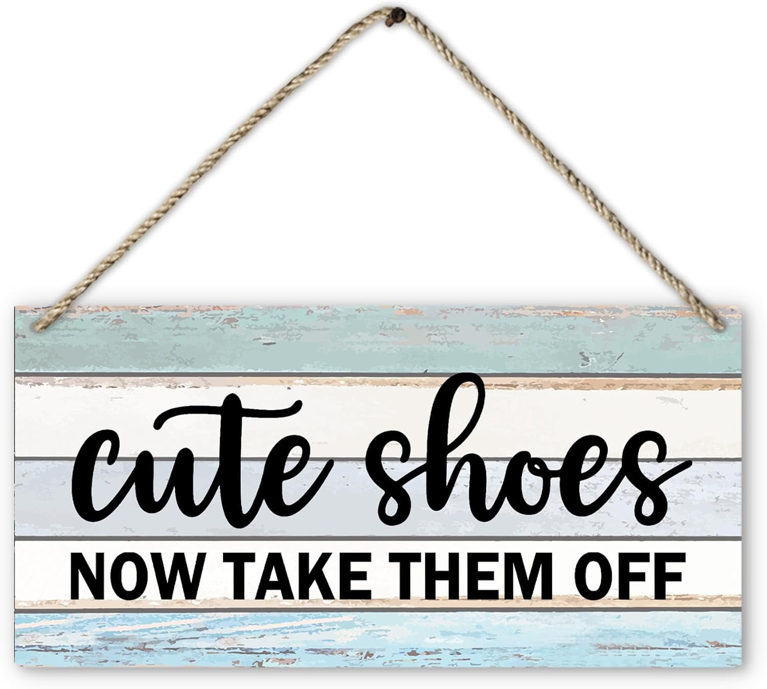 6x12 Inch Cute Shoes Now Take Them Off Welcome Printed Wood Plaque Sign ...