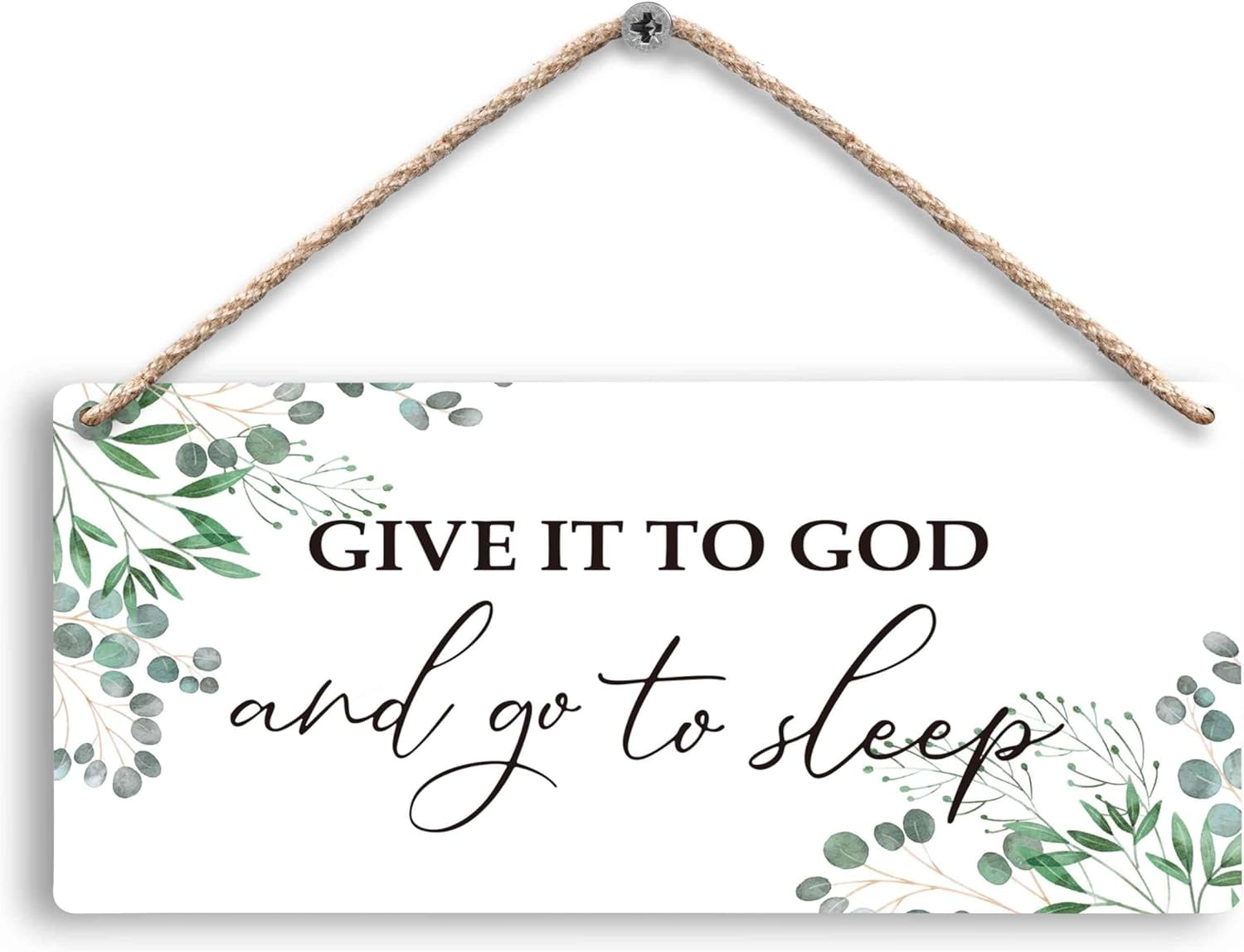 6x12 Inch Give It To God And Go To Sleep Religious Hanging Wooden Signs ...