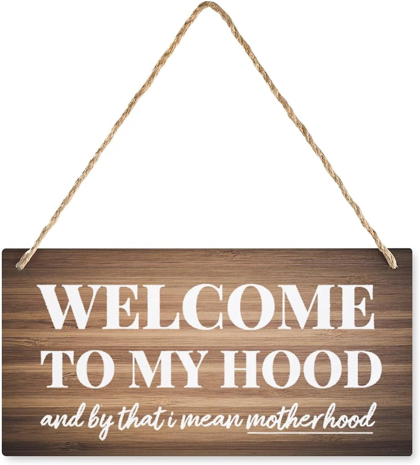 6x12 Inch Hanging Door Sign Welcome To Motherhood Mother'S Day Wooden ...