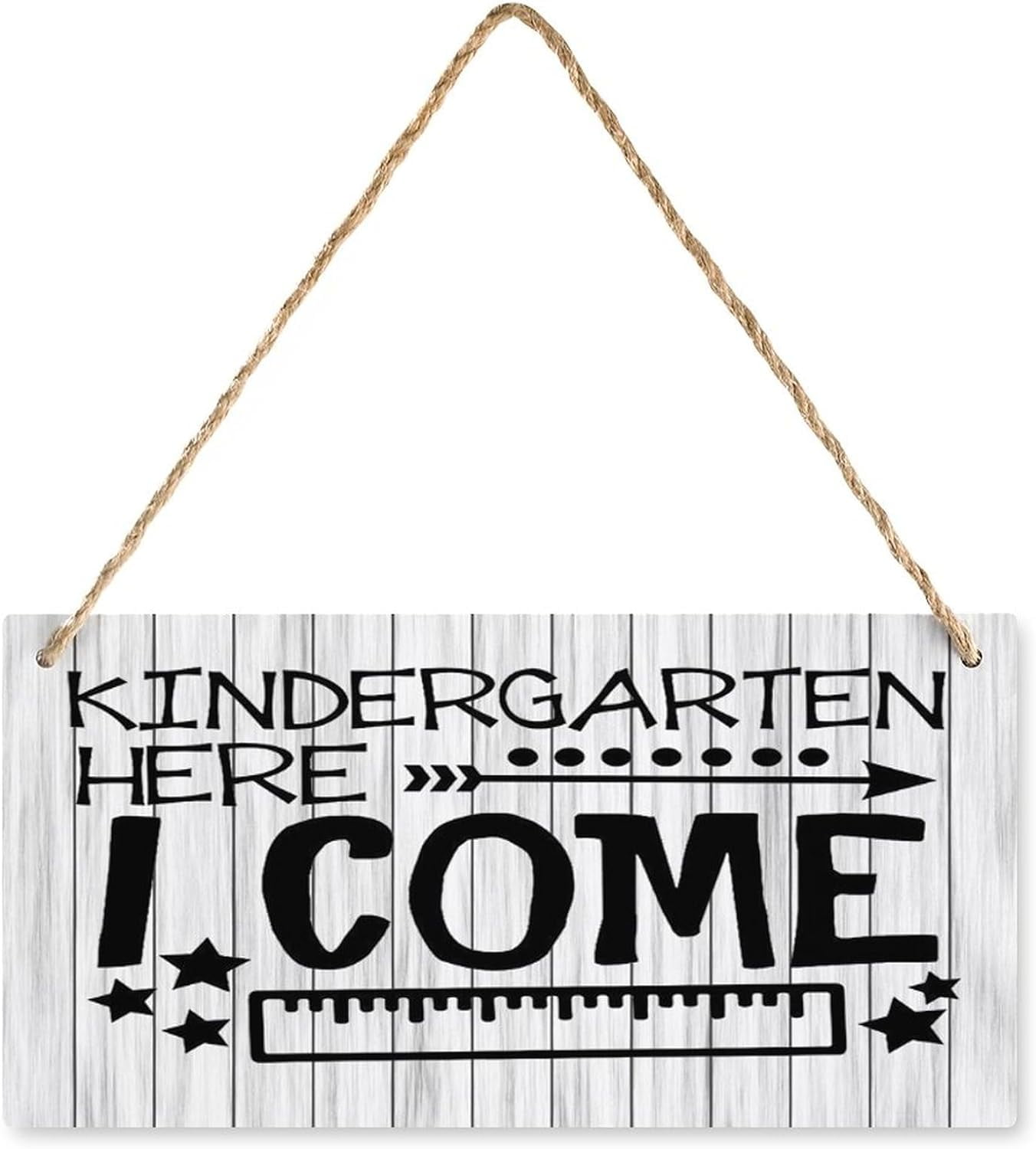 6x12 Inch Home Wall Decor Signs Kindergarten Here I Come Wooden Wall ...