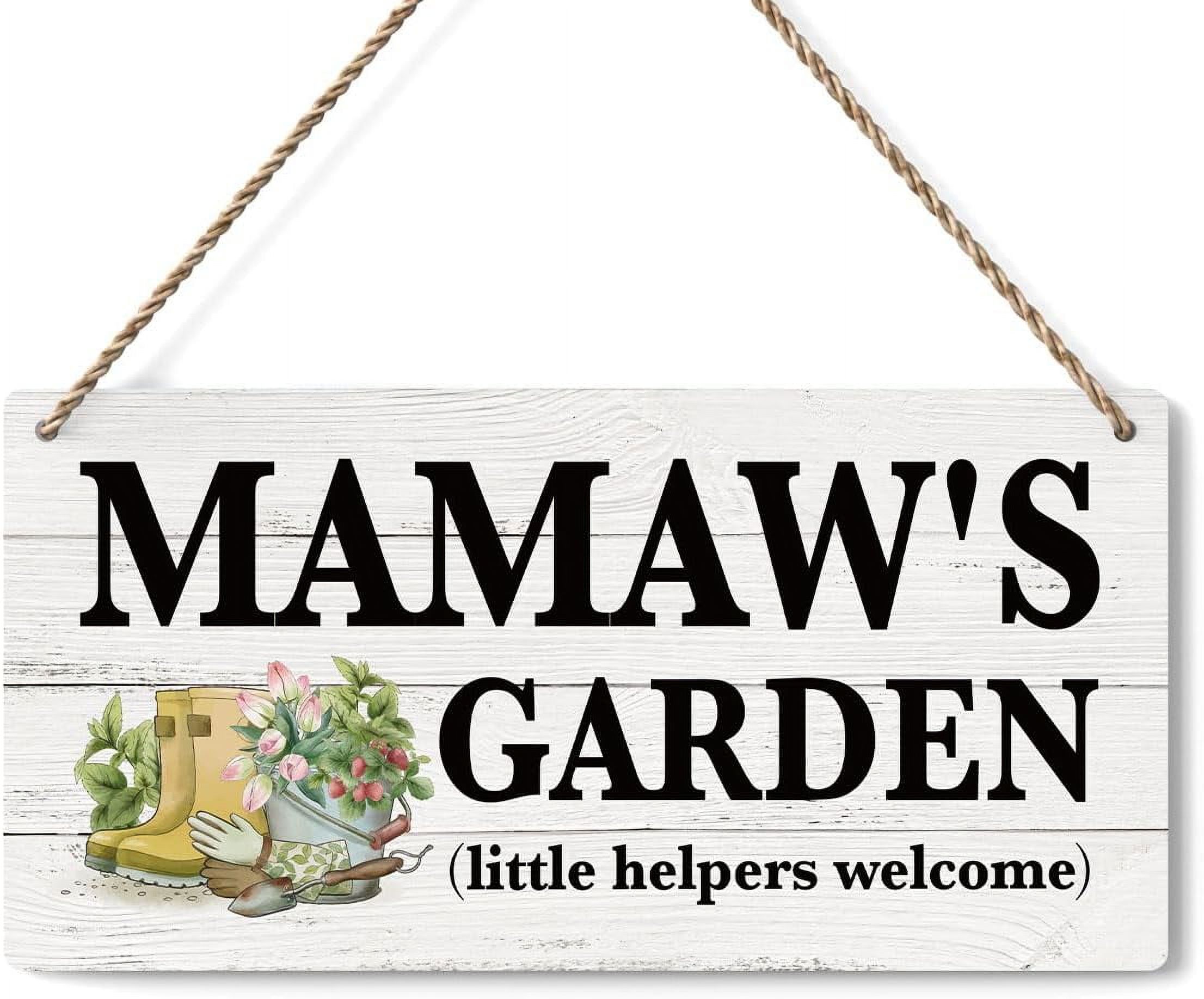 6x12 Inch Mamaw Gifts Outdoor Garden Wooden Sign Decor, Indoor Garden ...