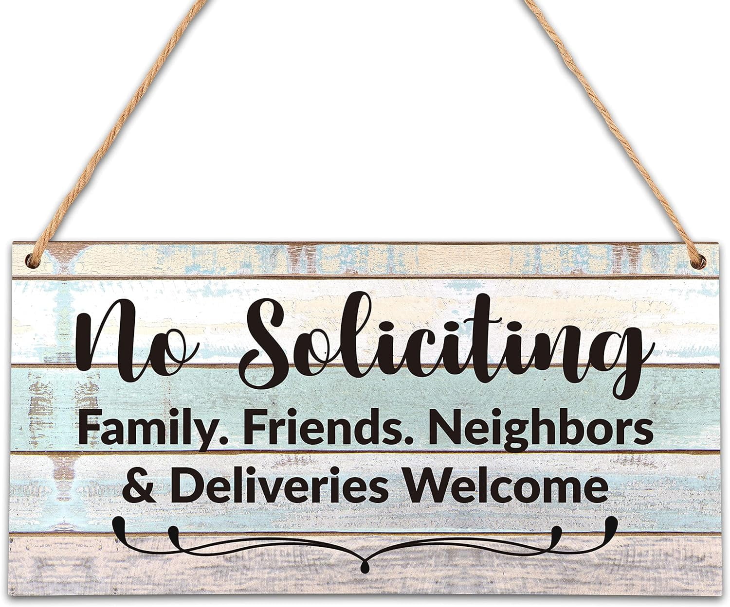 6x12 Inch No Soliciting Signs For House, Welcome Wood Sign For Front ...