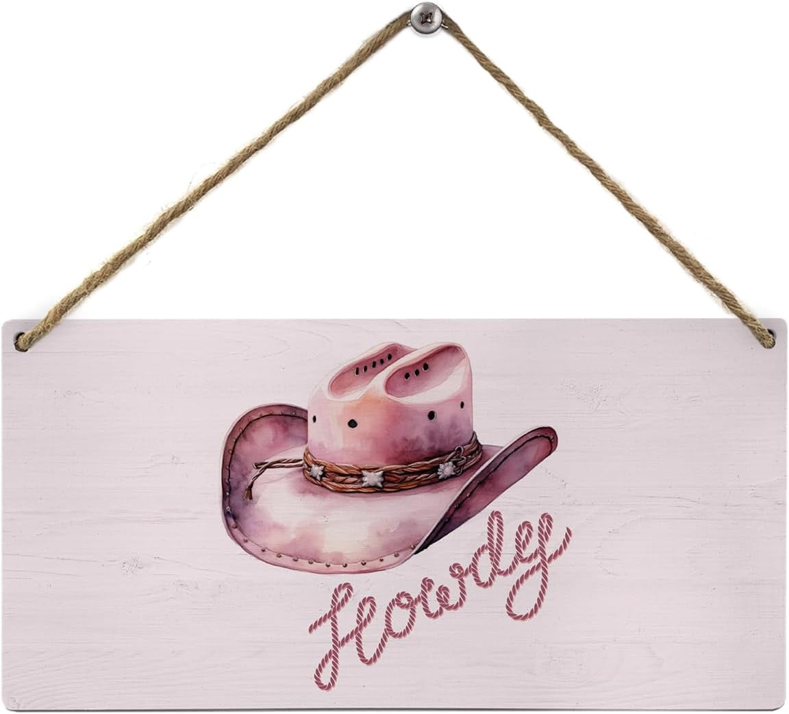 6x12 Inch Retro Western Howdy Wooden Signs,Preppy Cowgirl Wall Decor ...