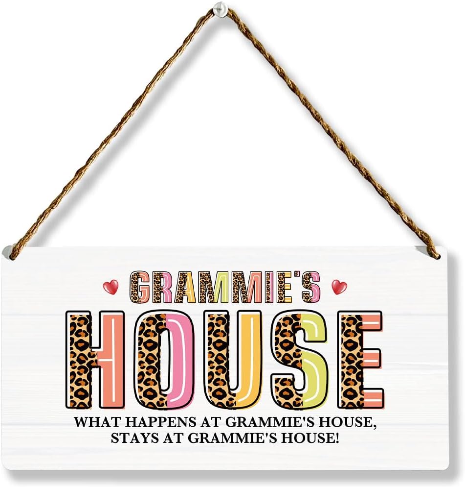 6x12 Inch Rustic Grammie'S House Wooden Sign Decor, Yard Wall Hanging ...