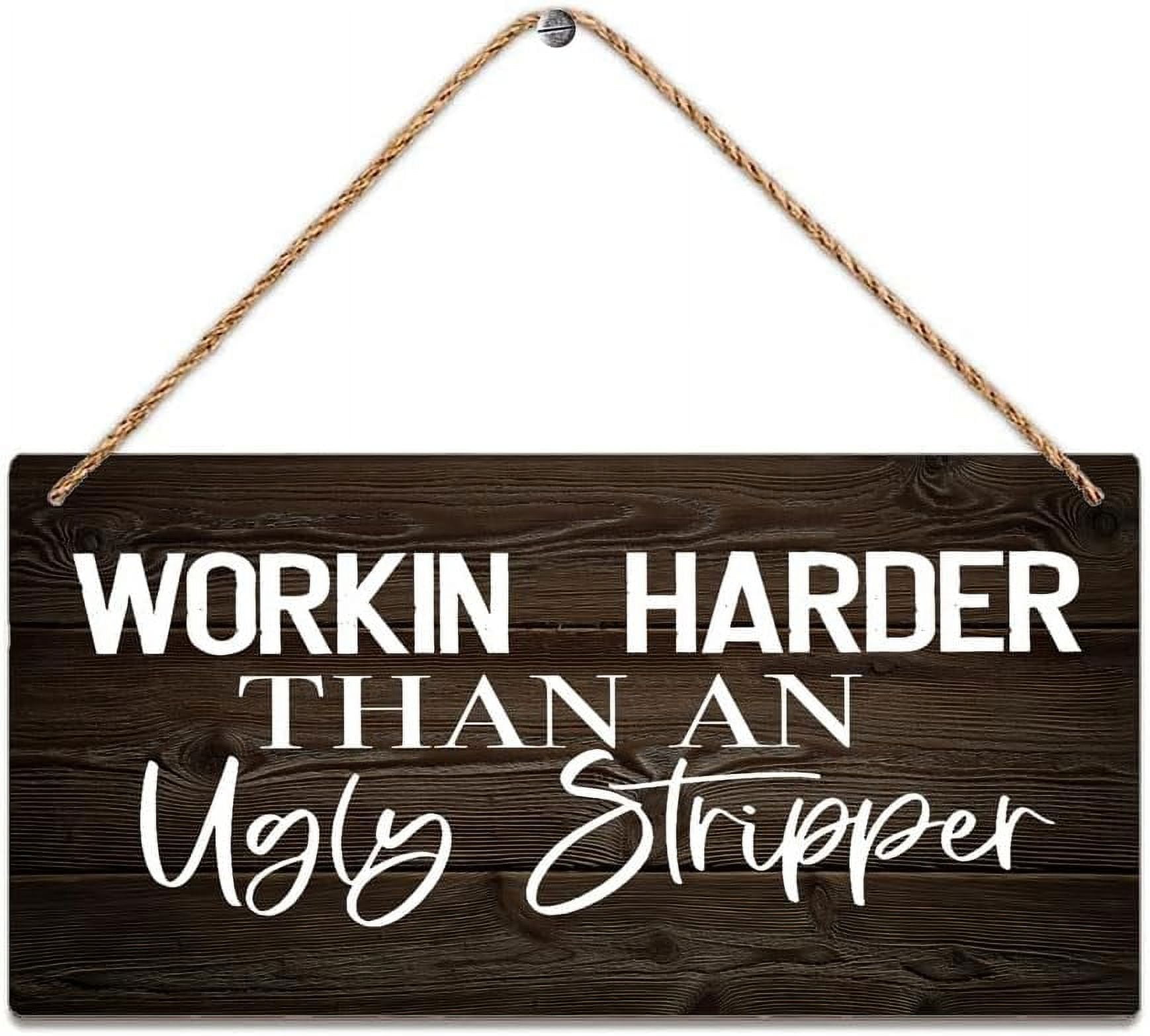 6x12 Inch Wall Art Decor Wooden Sign Inappropriate Desk Sign Working ...
