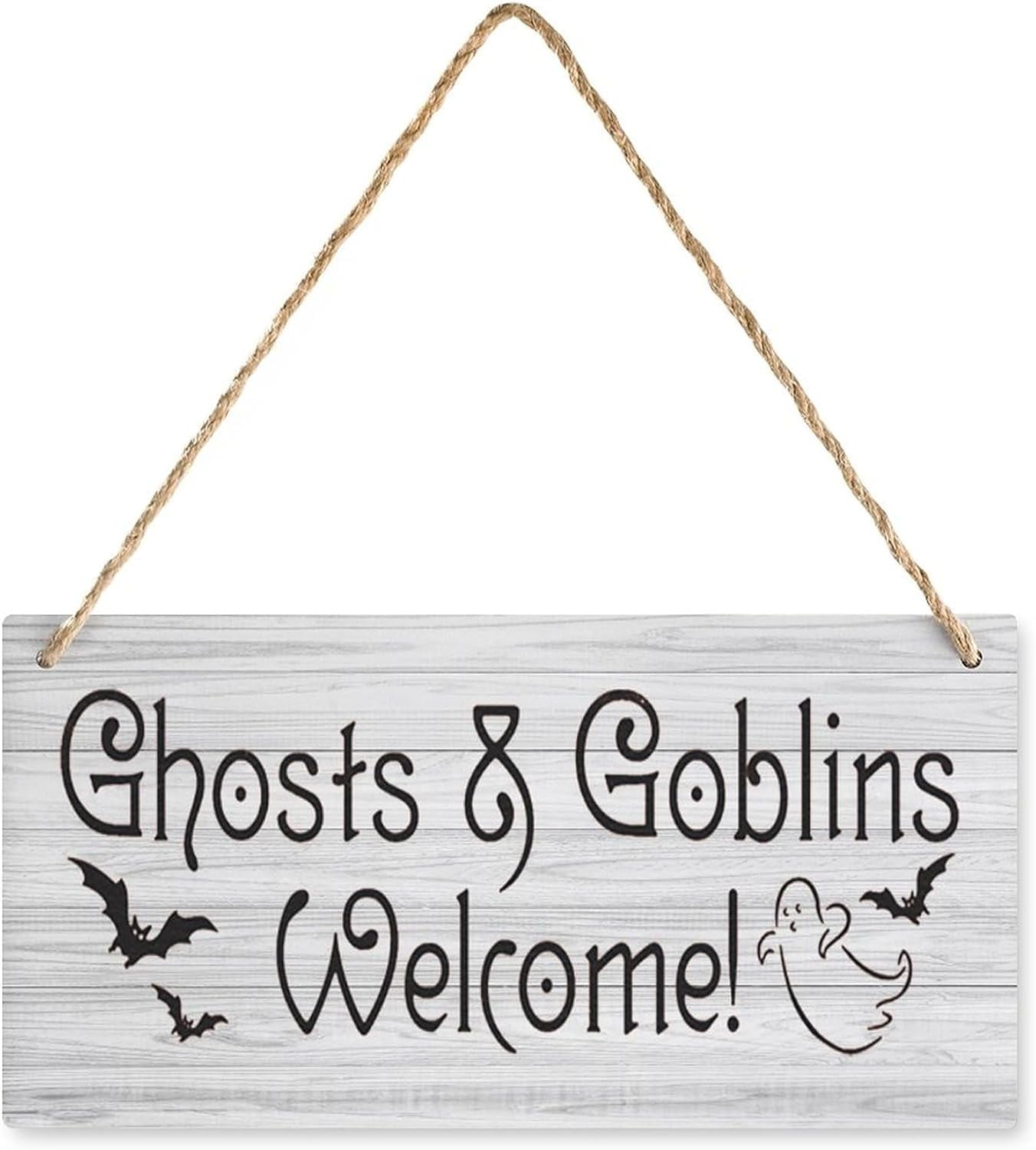 6x12 Inch Wall Decor Sign With Warming Quotes Goblins Welcome Hanging ...