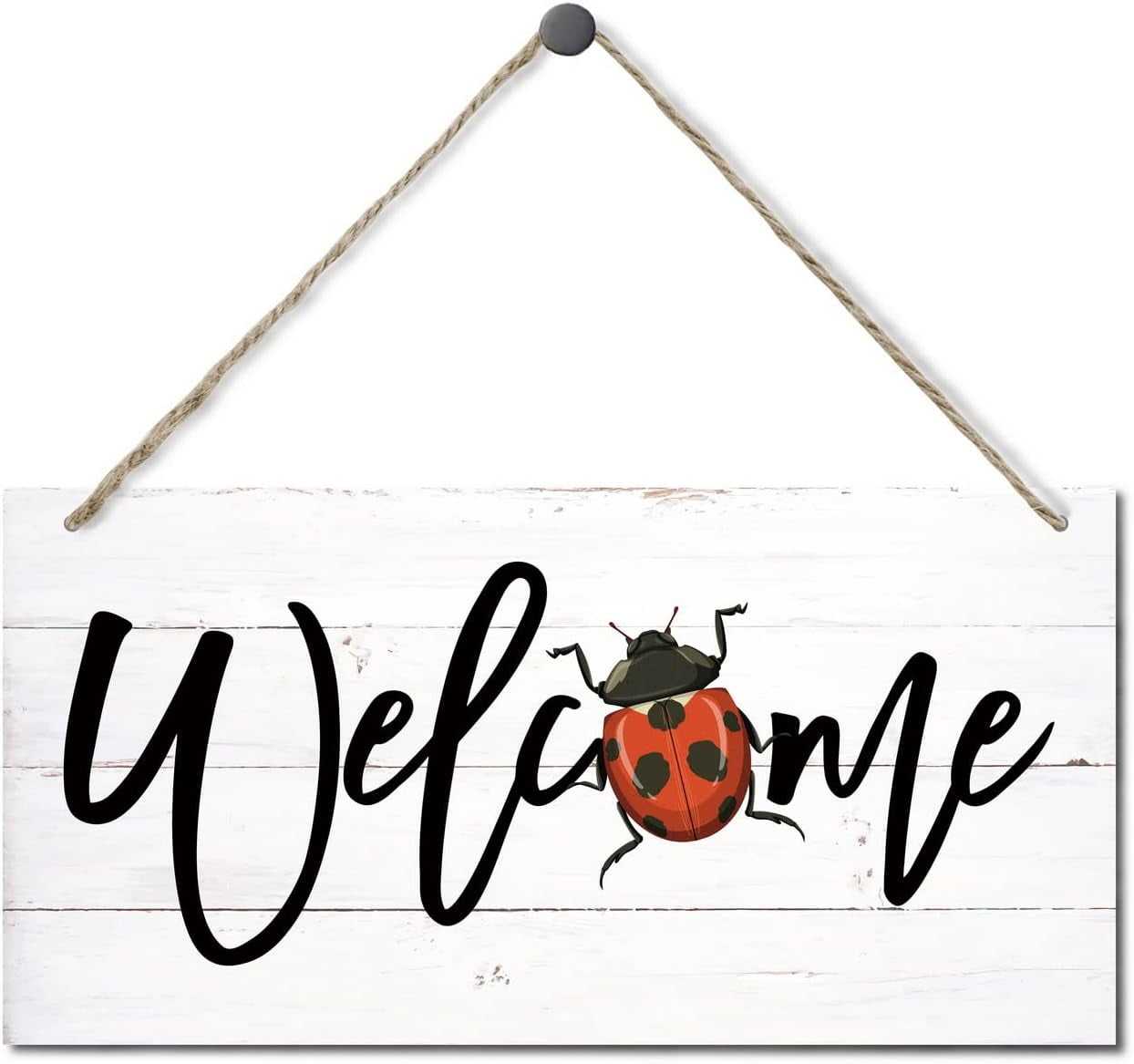 6x12 Inch Welcome Decor Sign, Hanging Wood Sign Home Decorative ...