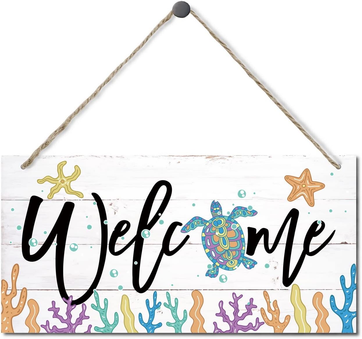 6x12 Inch Welcome Decor Sign, Hanging Wood Sign Home Decorative ...