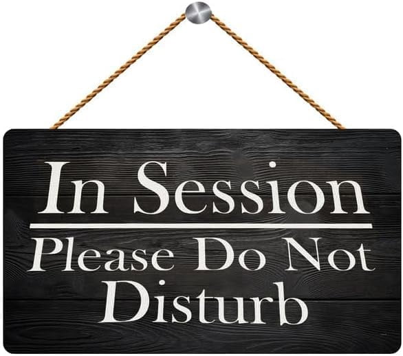 6x12 Inch Wood Family Signs Wall Decor In Session Please Do Not Disturb ...