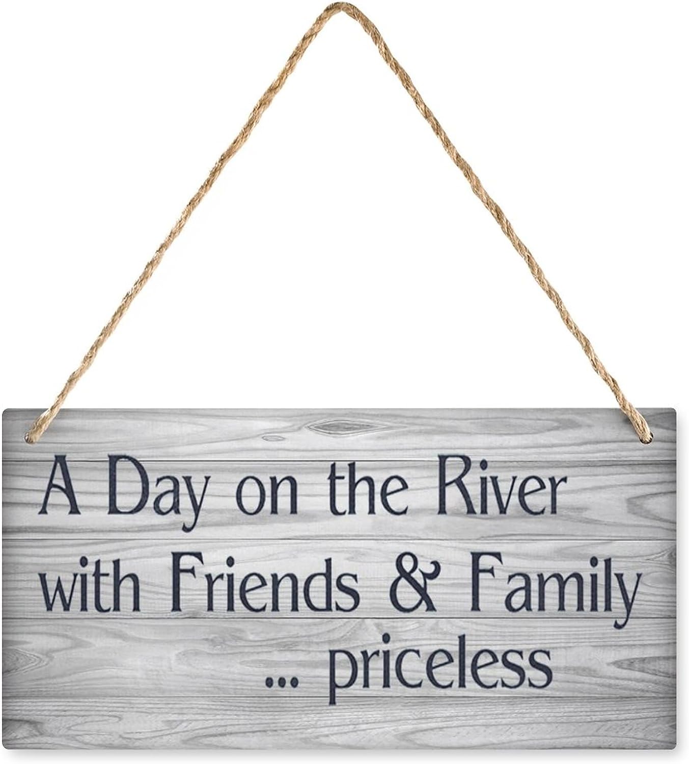 6x12 Inch Wooden Hanging Sign Plaque A Day On The River With Friends ...