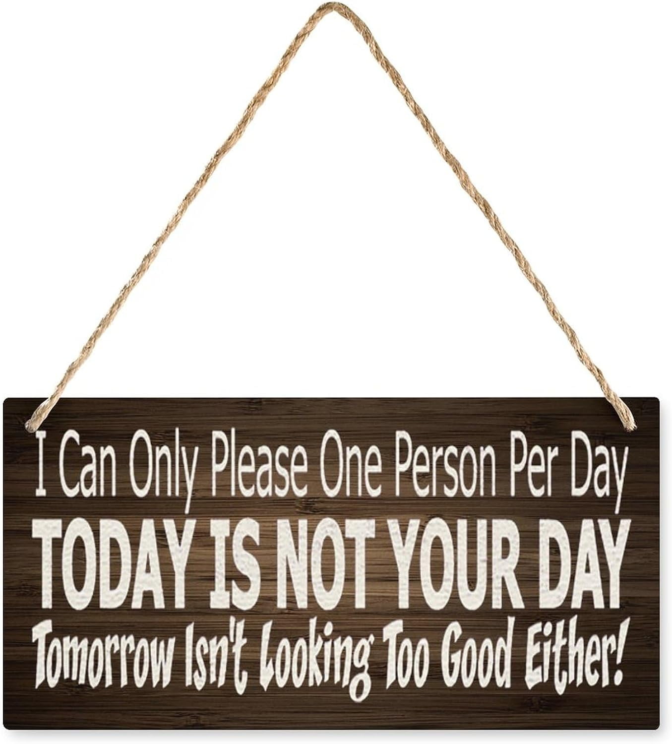 6x12 Inch Wooden Hanging Sign Plaque I Can Only Please One Person Per ...