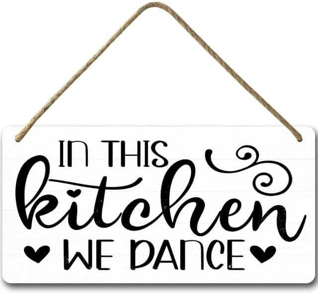 6x12 IN In This Kitchen We Dance Kitchen Sign,Aesthetic Kitchen Wooden ...