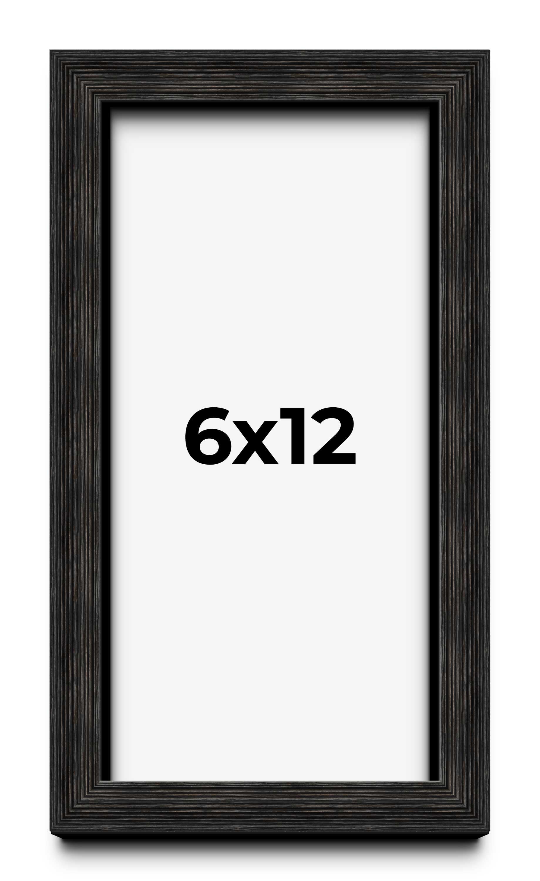 6x12 Shadow Box Black Rustic Barnwood Display Frame | 1.125 Inch Deep ...