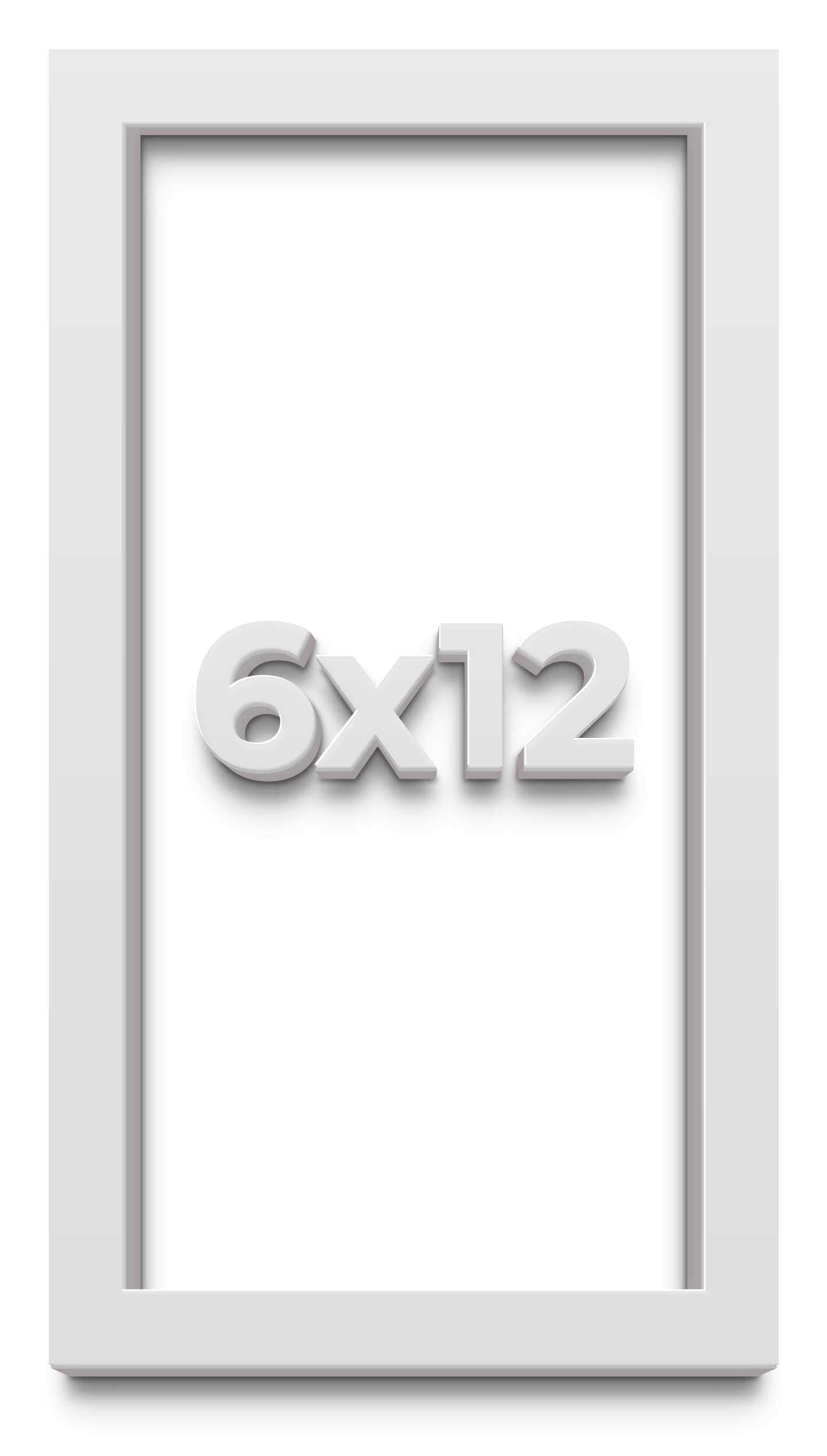 6x12 Shadow Box Frame White | 2 Inches Deep Real Wood Contemporary ...