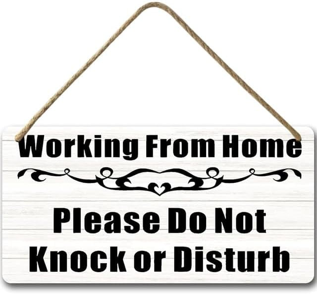6x12 IN Working from Home Sign Do Not Knock Disturb Sign,Farmhouse Room ...