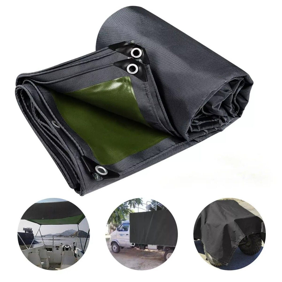 6x13FT Tarps 16oz Heavy Duty Thick Waterproof Tent Shelter Cover ...