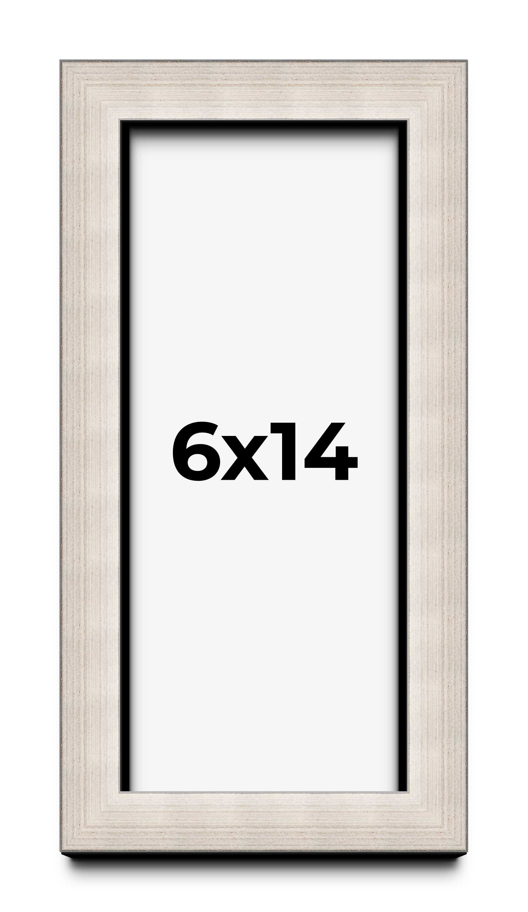6x14 Shadow Box Brushed Silver | 1.5 Inch Deep | 1.25 Inch Moulding ...