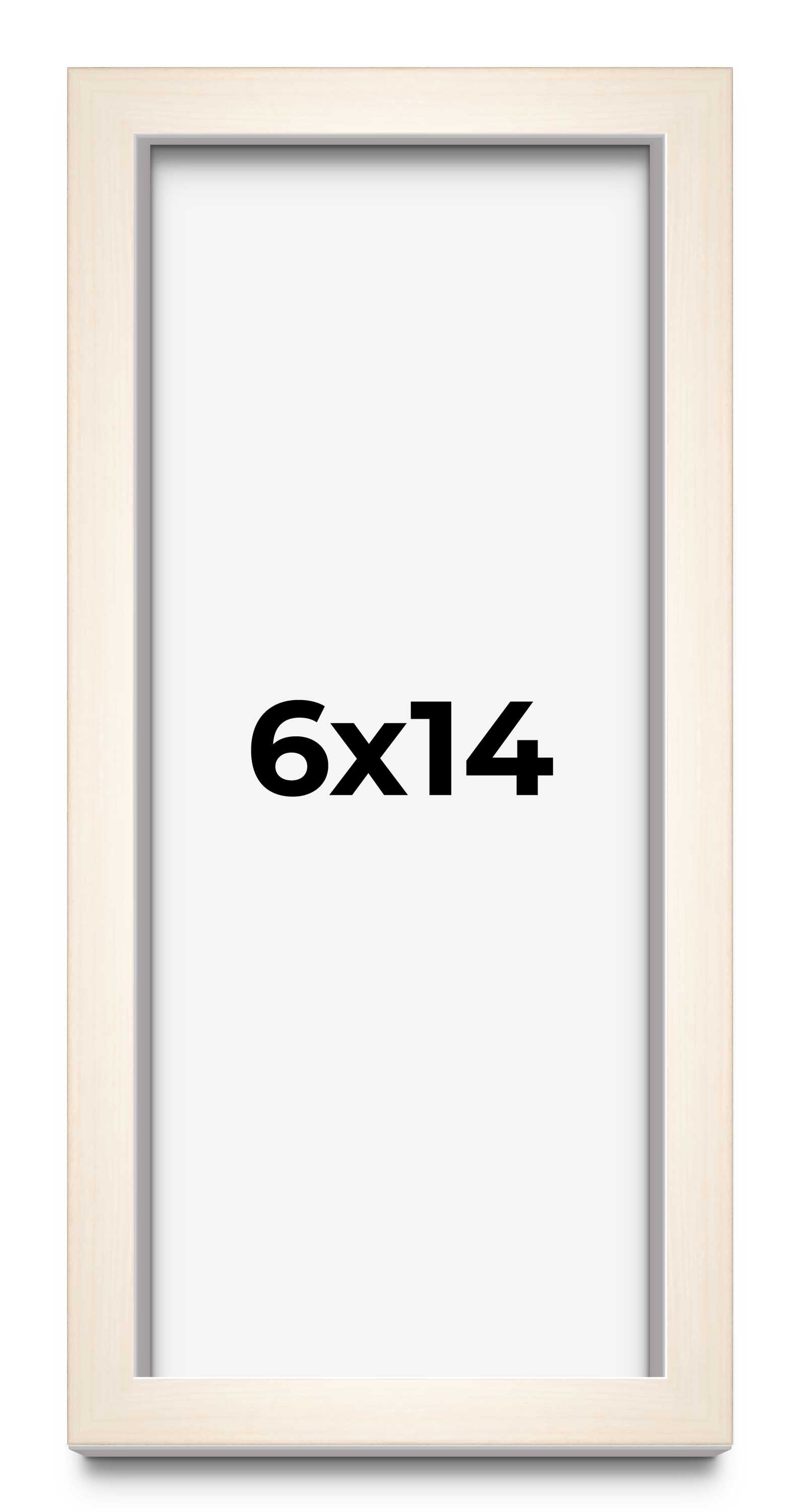 6x14 Shadow Box Cream of Wheat White Washed Display Frame | 0.875 ...