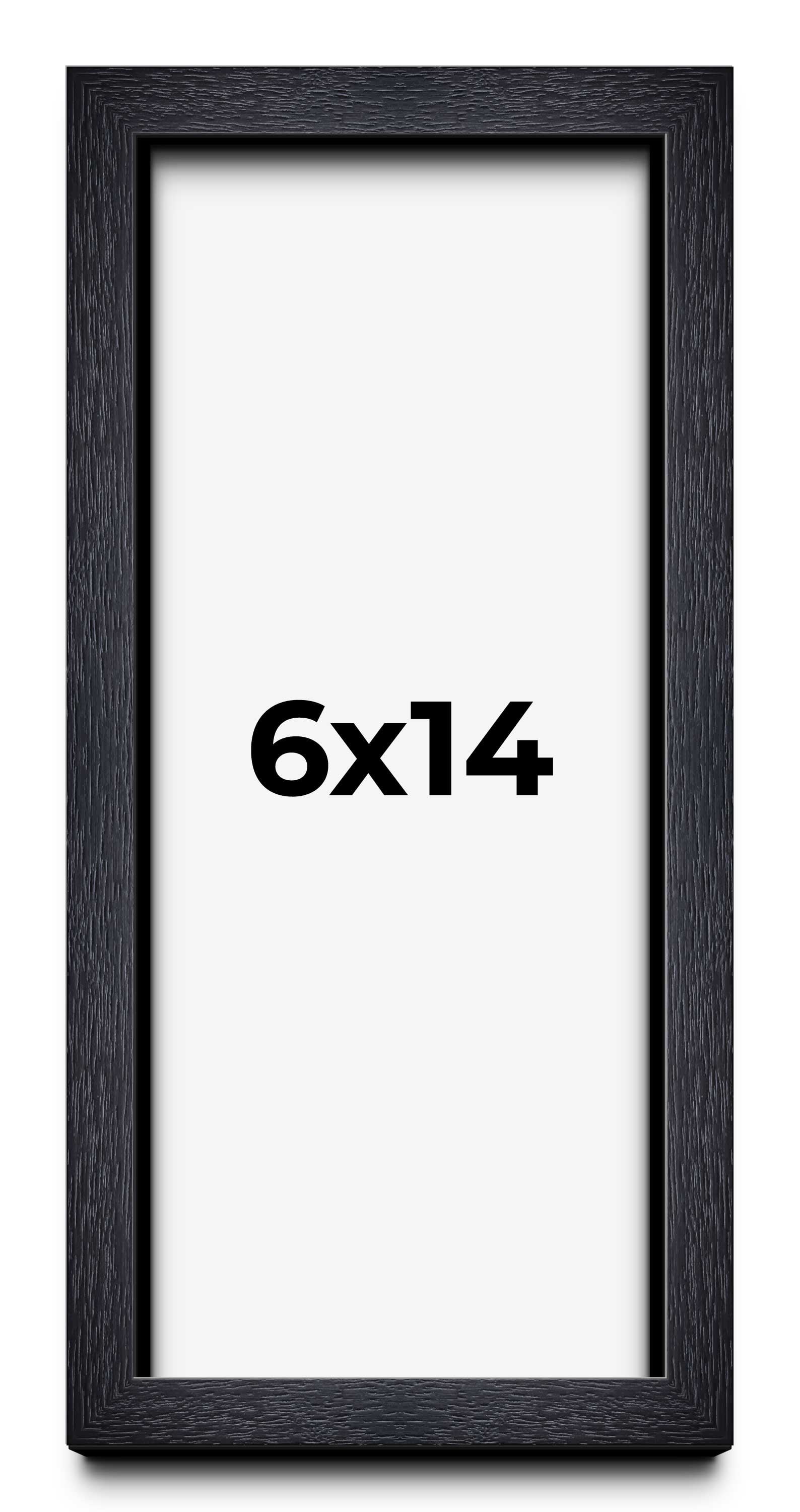 6x14 Shadow Box Frame Black | 1 Inches Deep Real Wood Farmhouse ...