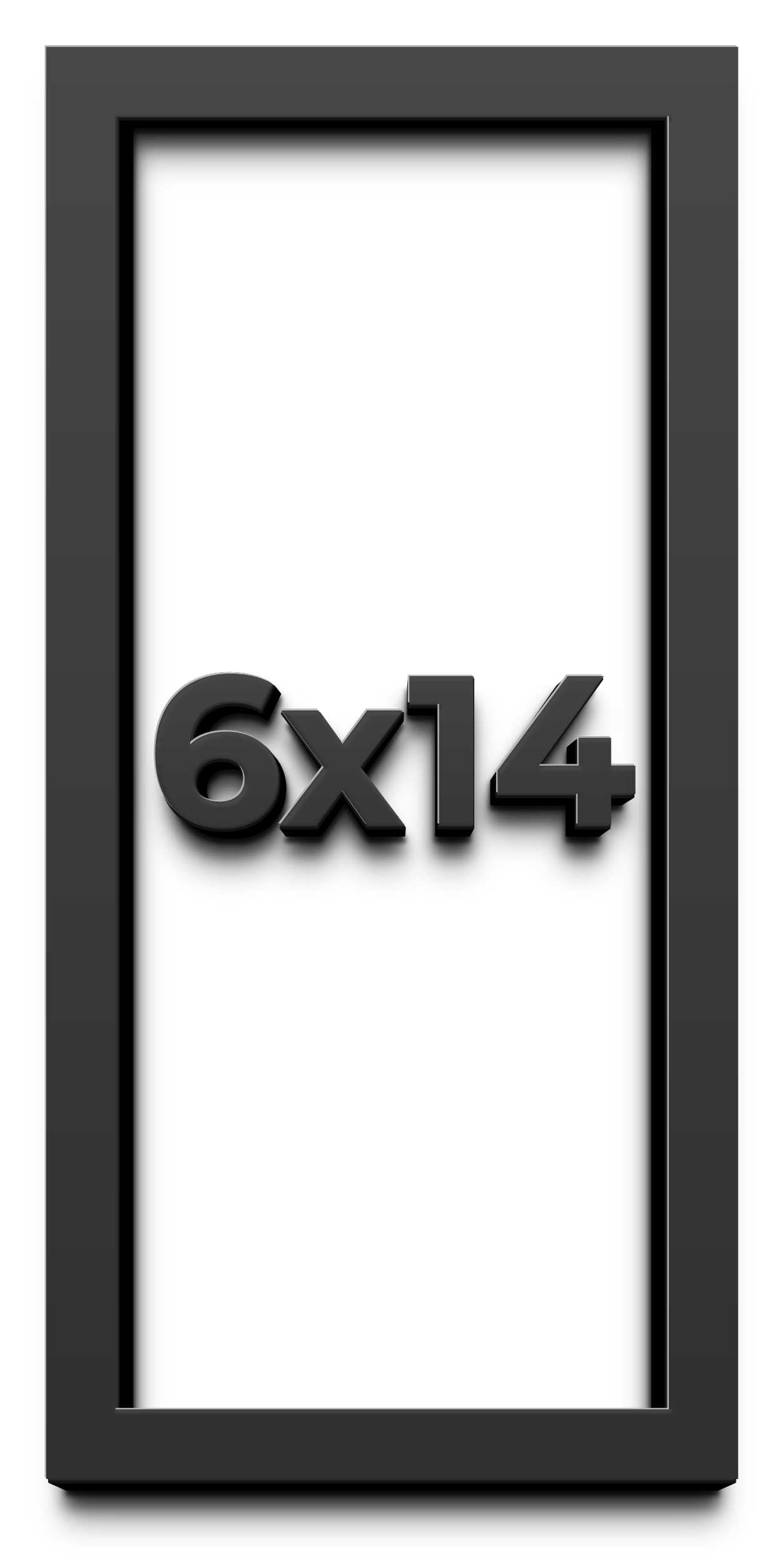 6x14 Shadow Box Frame Black | 1 inches Deep Real Wood Contemporary ...