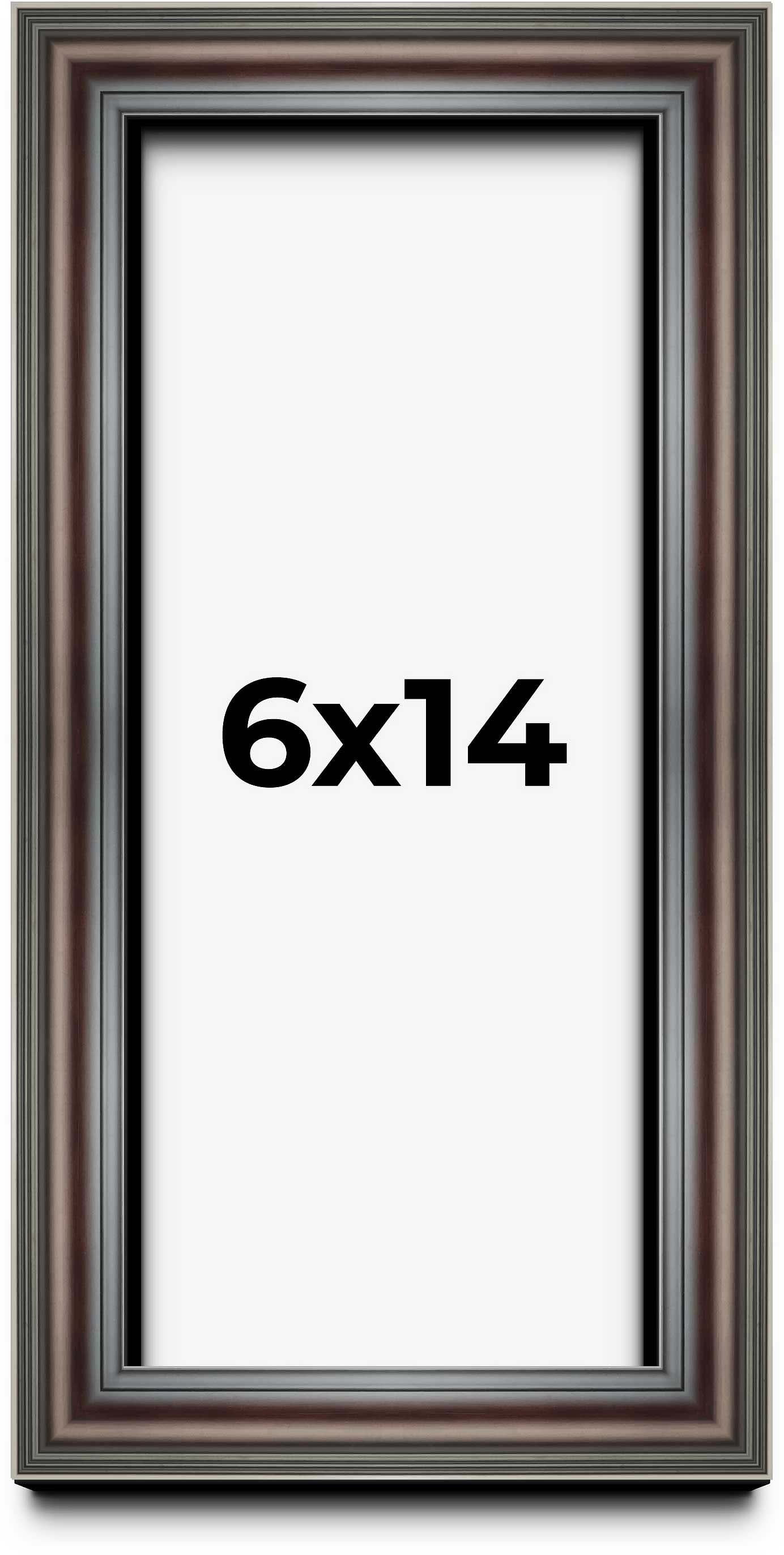 6x14 Shadow Box Frame Brown Cherry | 2.625 Inches Deep Pine Wood ...