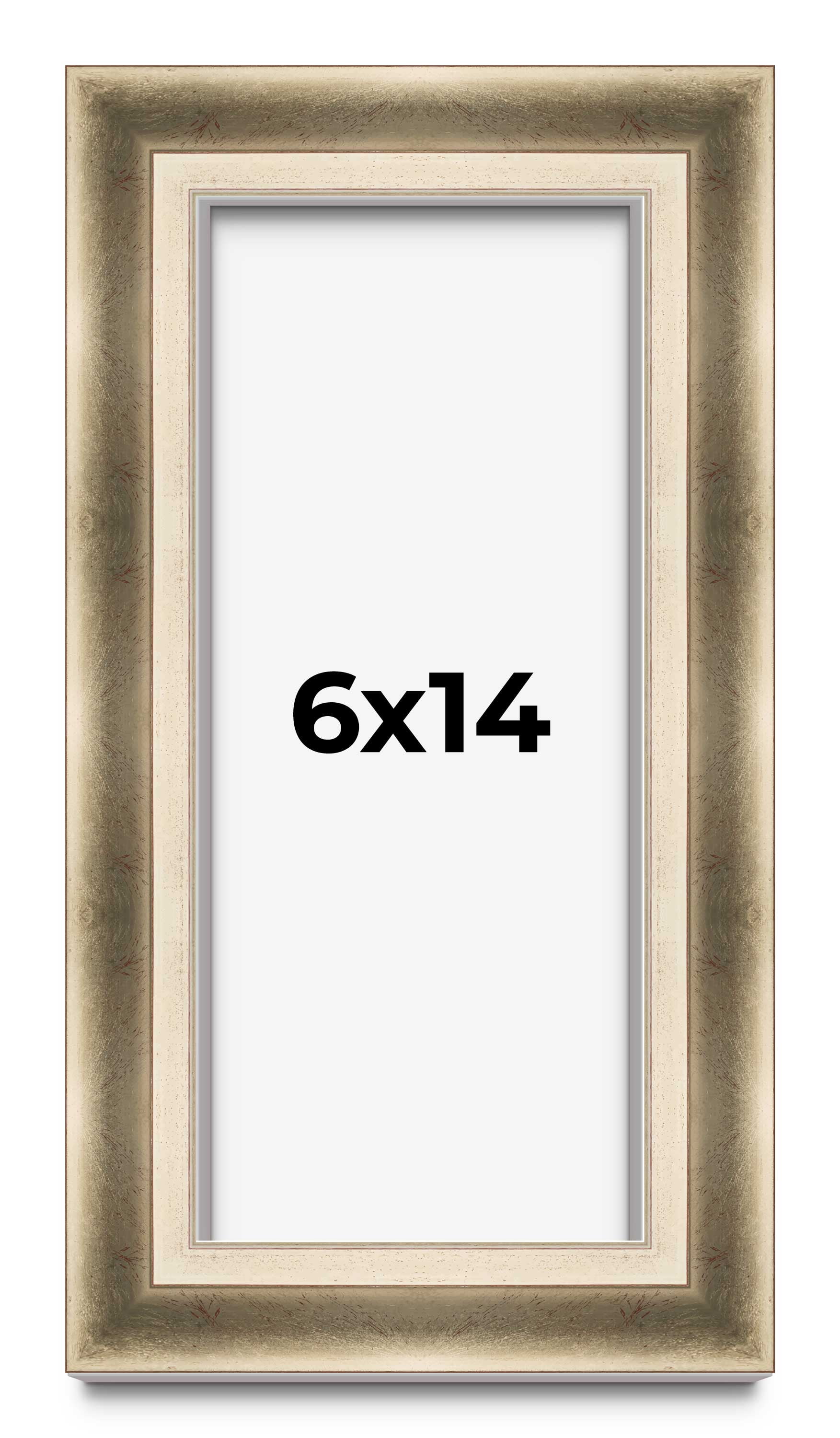 6x14 Shadow Box Frame Silver | 1.75 inches Deep Real Wood Traditional ...