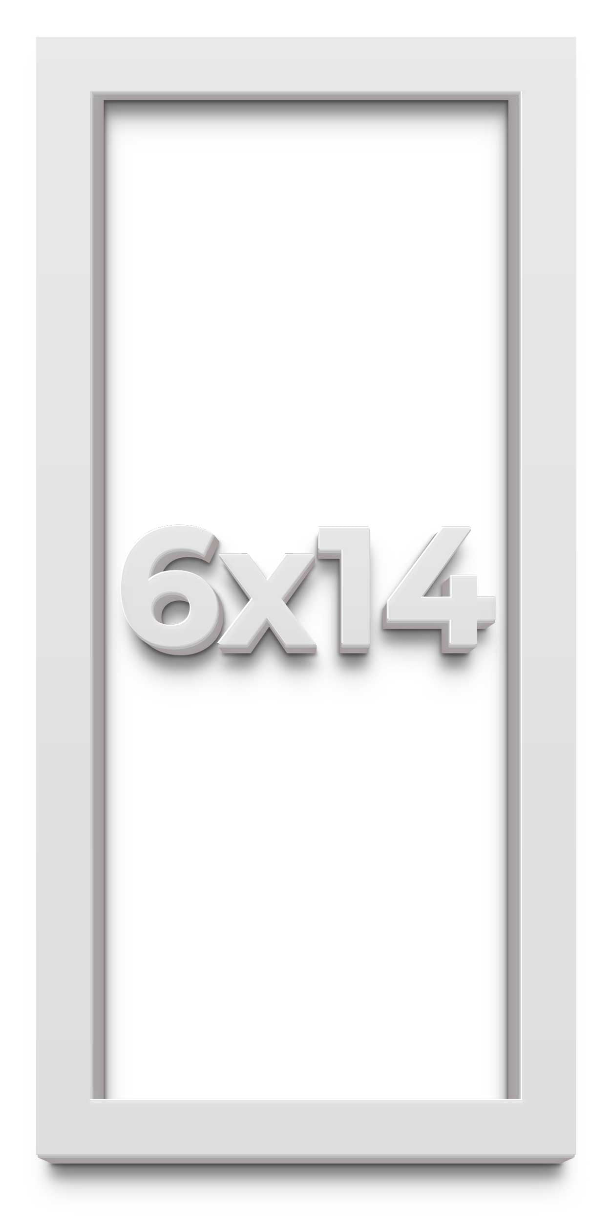 6x14 Shadow Box Frame White | 1 Inches Deep Real Wood Contemporary ...