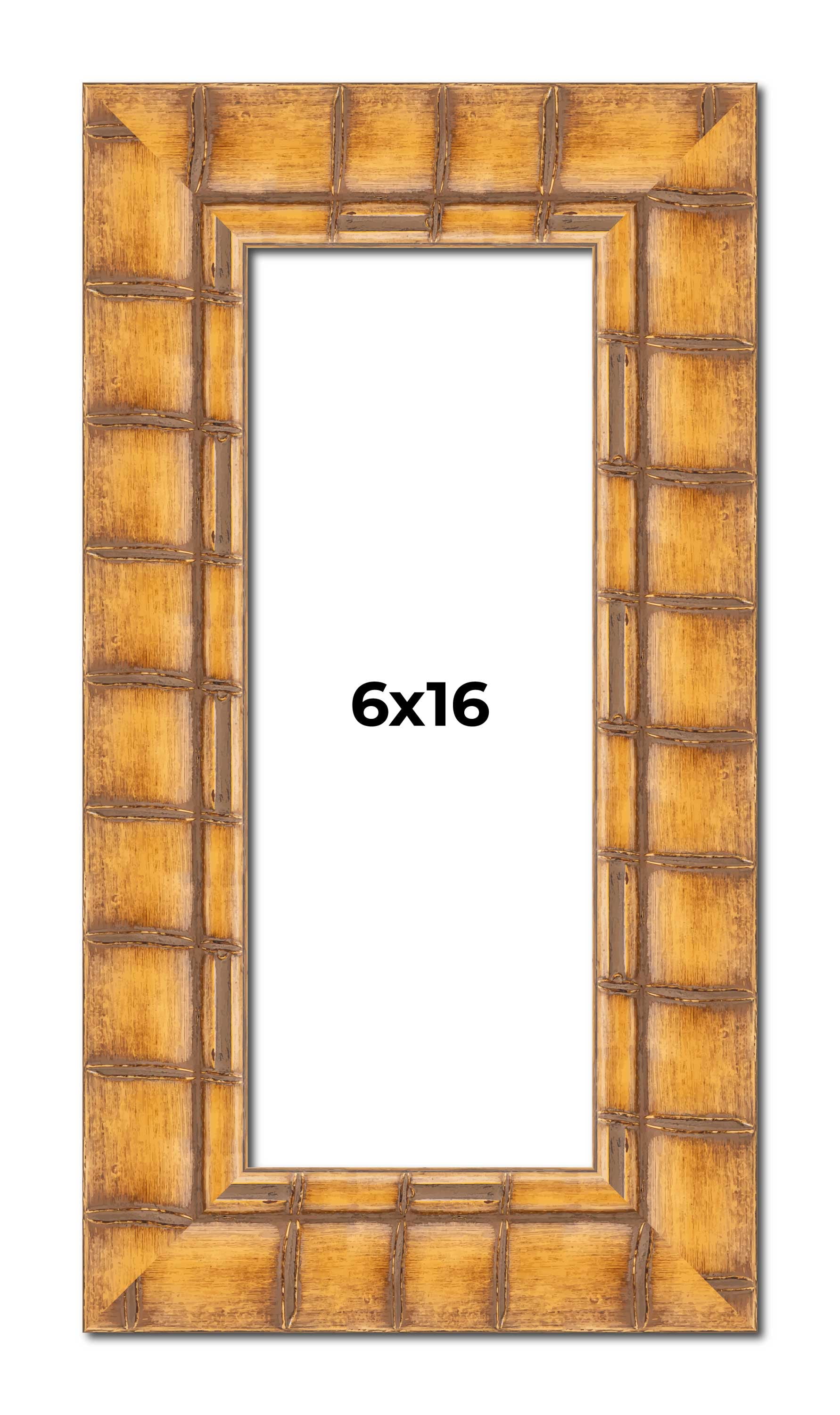 6x16 Frame Beige Real Wood Picture Frame Width 3 inches | Interior ...