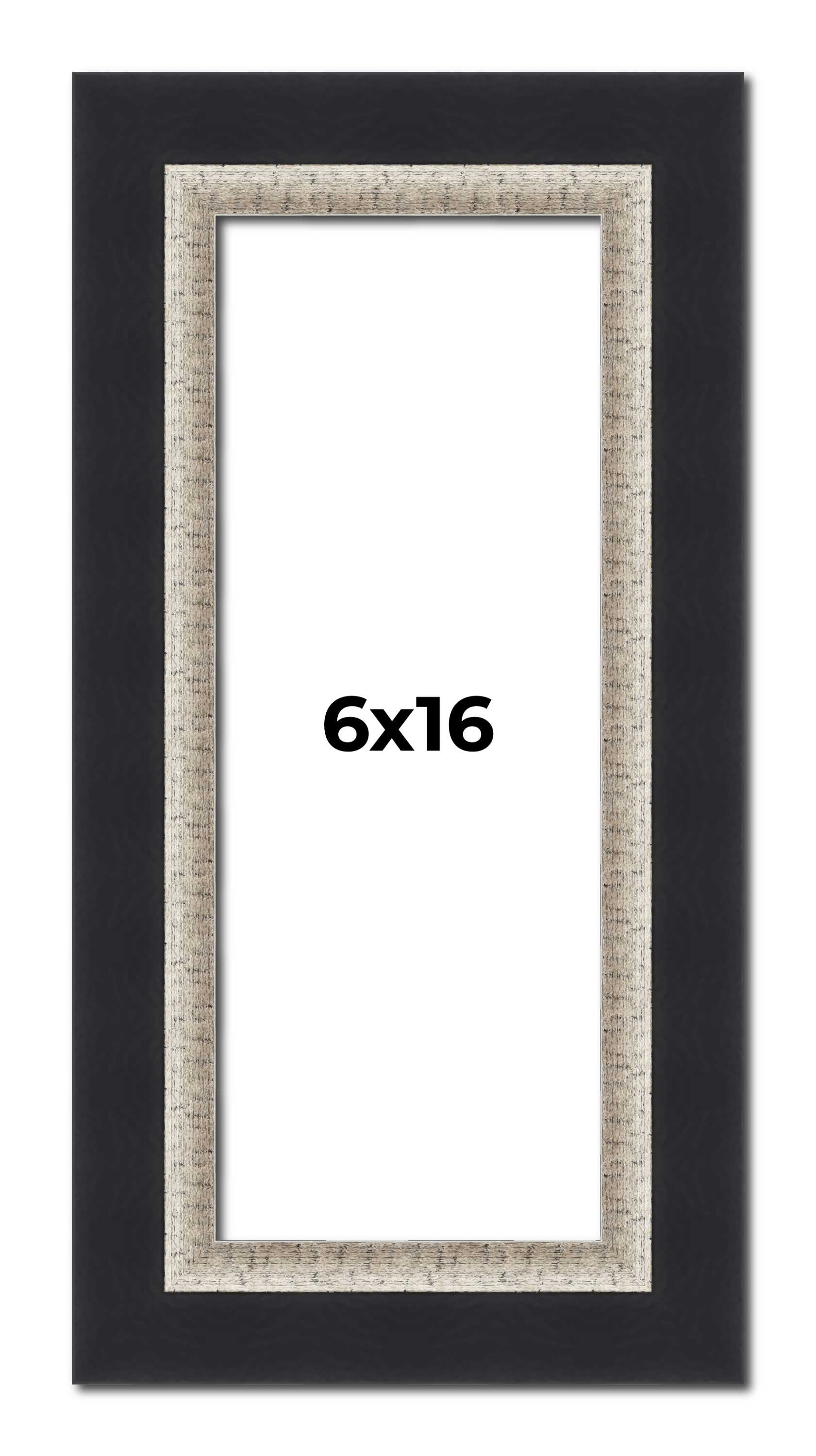 6x16 Frame Black Real Wood Picture Frame Width 2.25 Inches | Interior ...