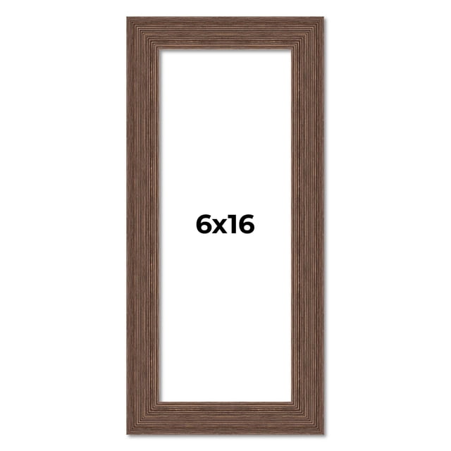 6x16 Frame Brown Distressed Barnwood Picture Frame | Rustic Farmhouse ...