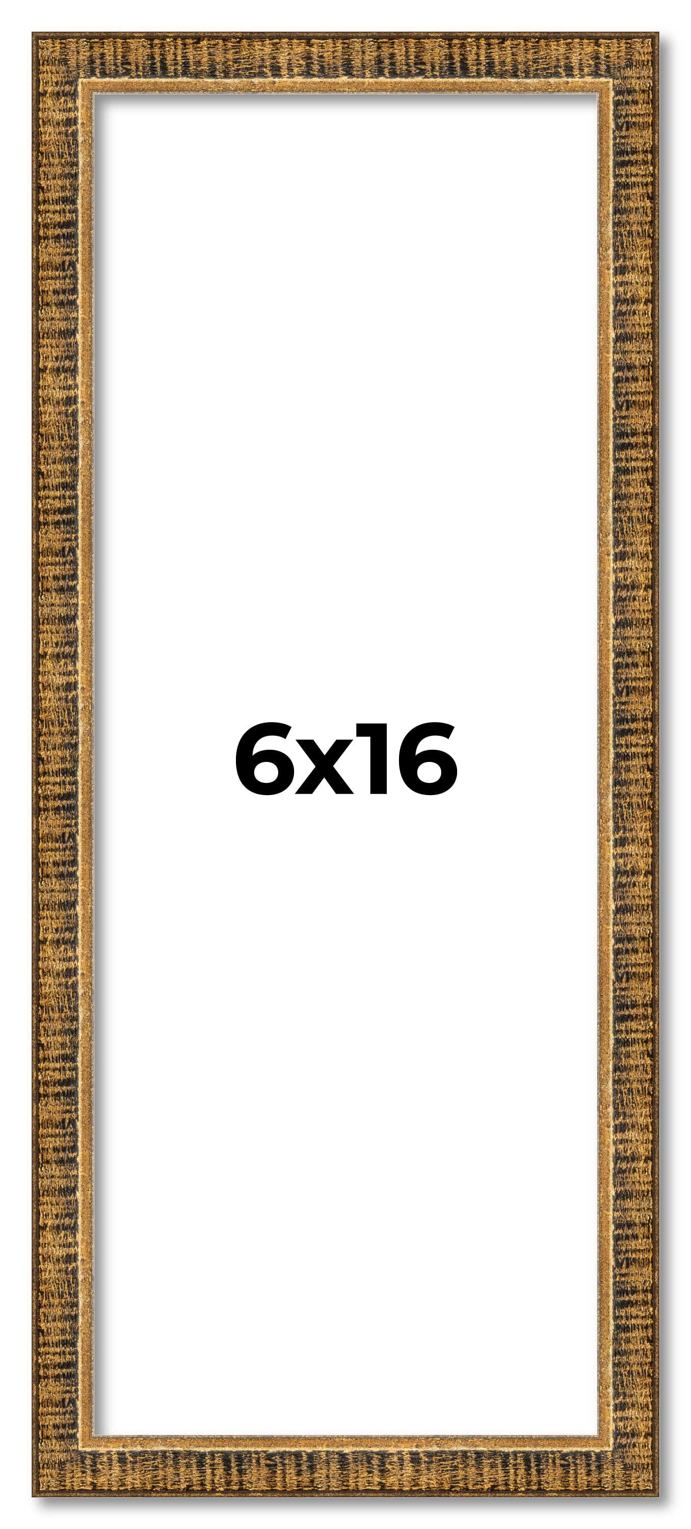 6x16 Frame Gold Solid Wood Picture Frame - Complete Modern Photo Frame ...