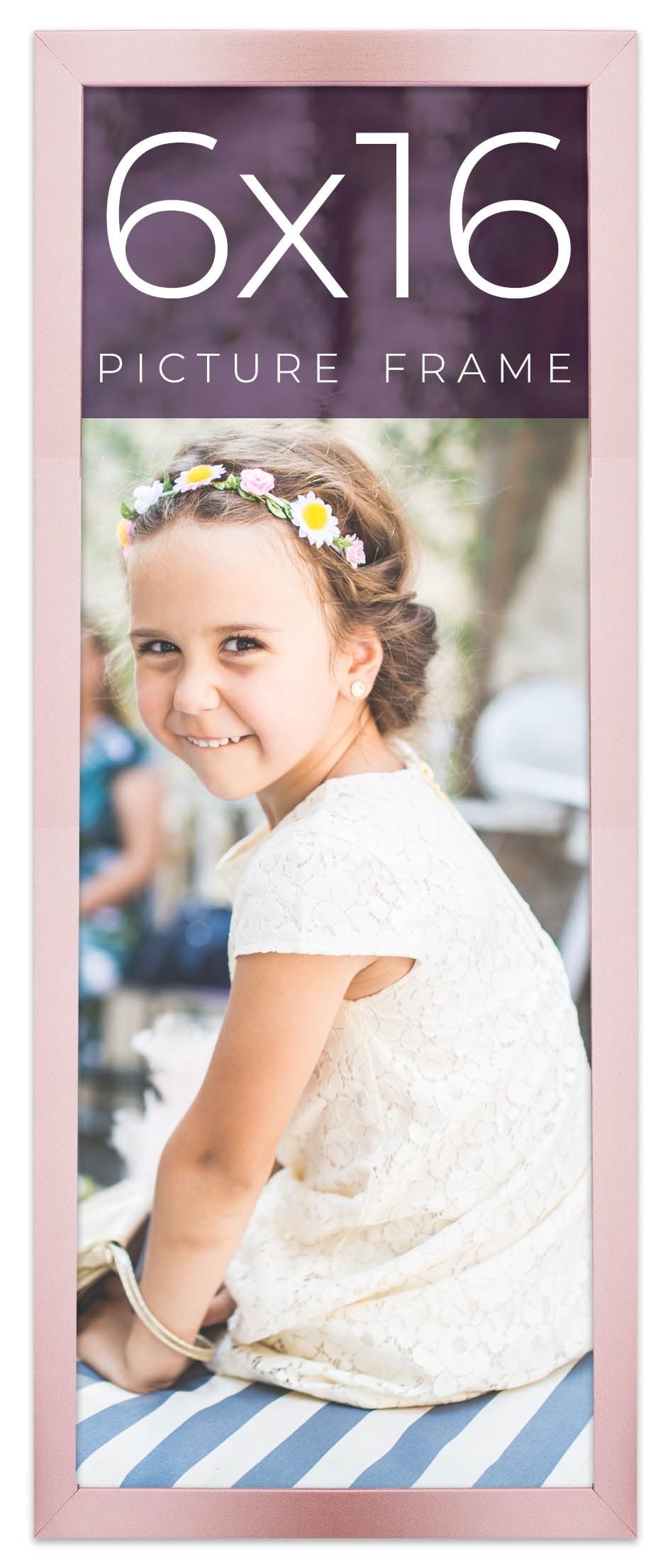 6x16 Frame Pink Real Wood Picture Frame Width 0.75 inches | Interior ...