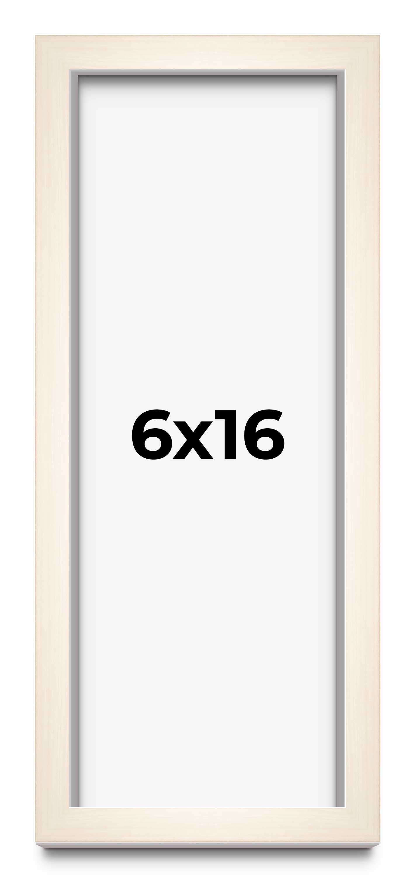 6x16 Shadow Box Cream of Wheat White Washed Display Frame | 0.875 ...