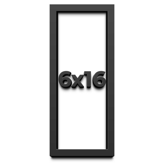 6x16 Shadow Box Frame Black | 1 inches Deep Real Wood Contemporary ...