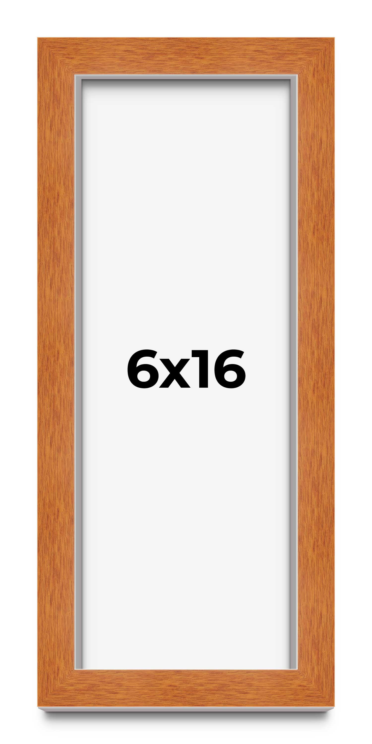 6x16 Shadow Box Frame Brown | 0.875 Inches Deep Real Wood Contemporary ...