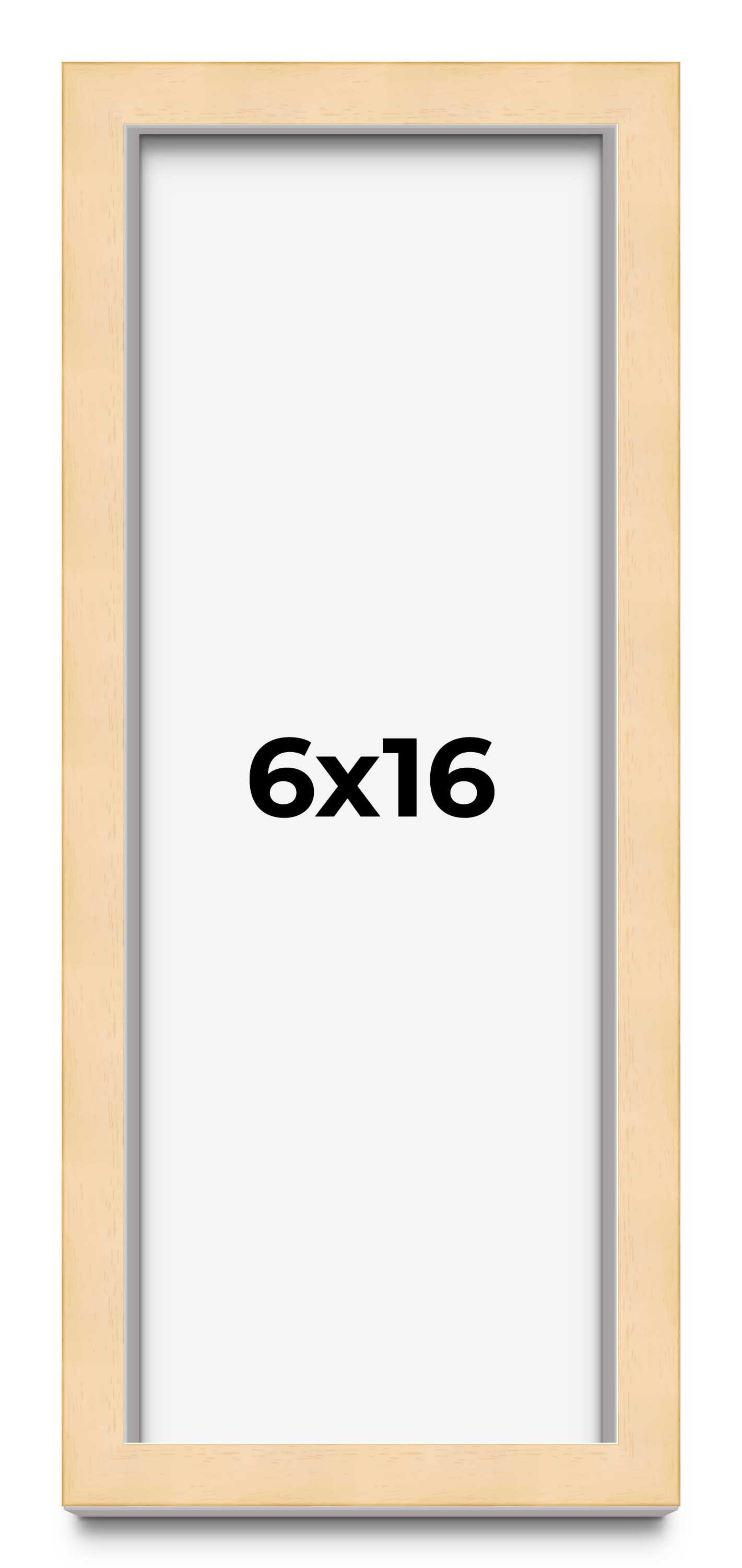 6x16 Shadow Box Frame Brown | 0.875 Inches Deep Real Wood Contemporary ...