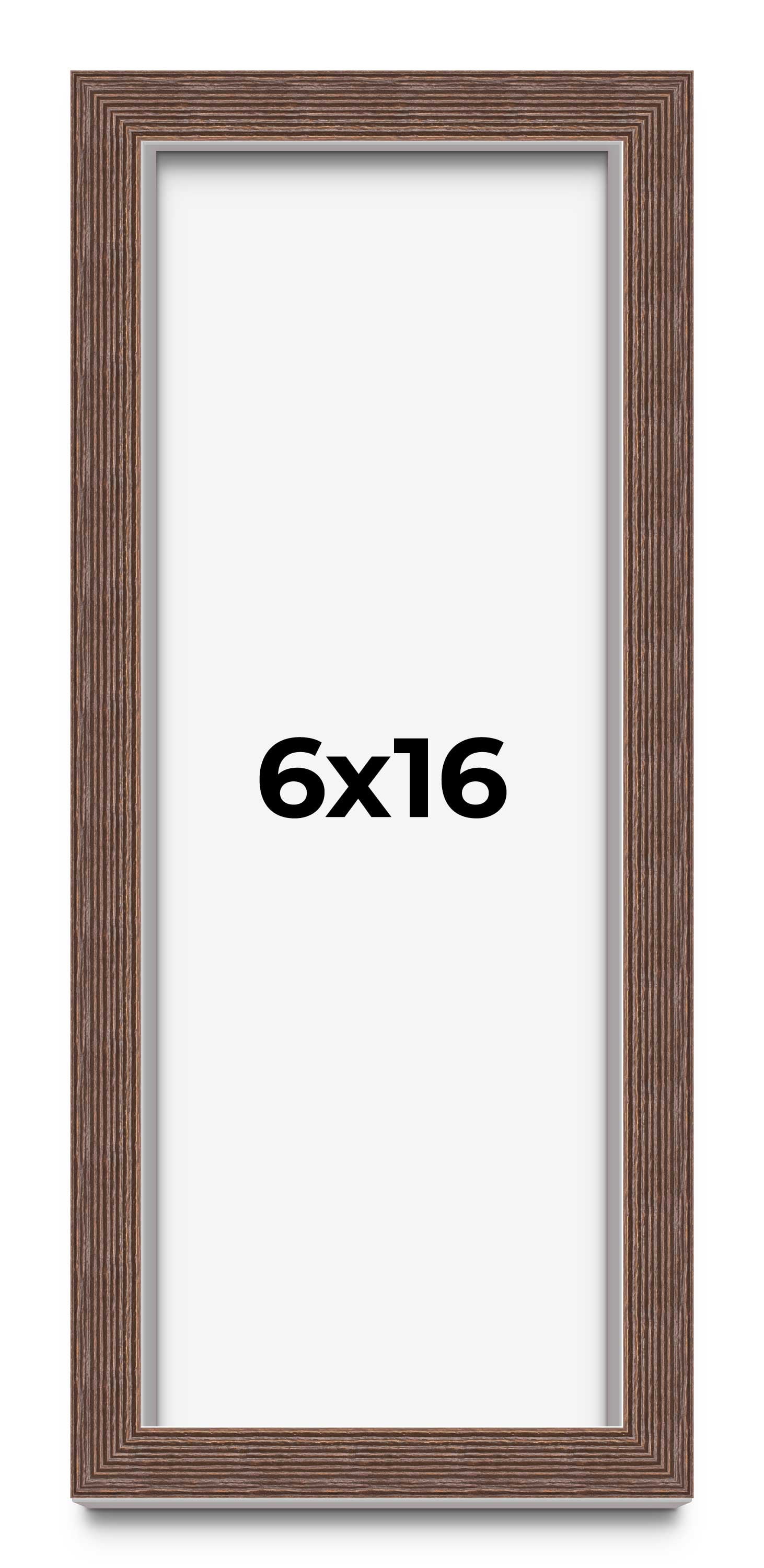 6x16 Shadow Box Frame Brown | 1.125 inches Deep Real Wood Rustic ...