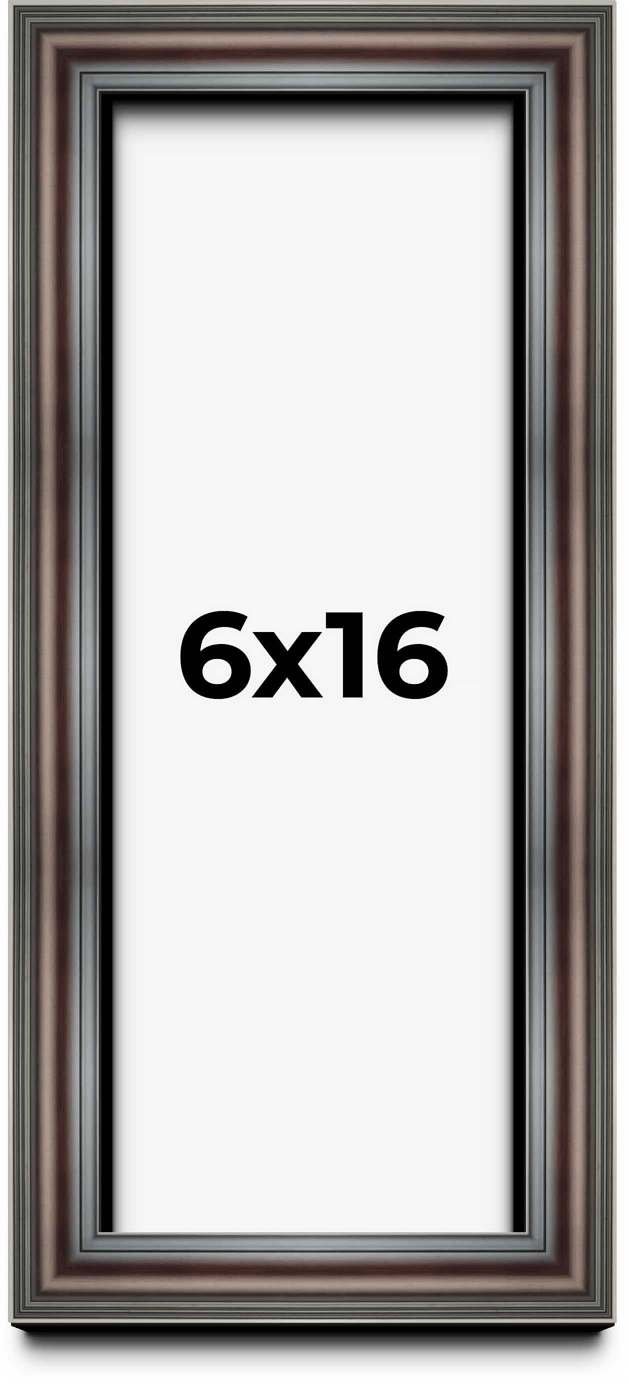 6x16 Shadow Box Frame Brown Cherry | 2.625 Inches Deep Pine Wood ...